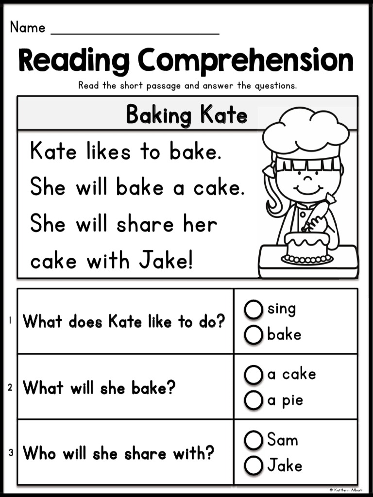 Kate Likes To Bake. She Will Bake A Cake. She Will Share Her Cake With ...