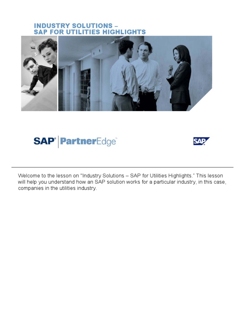 Industry Solutions - Sap For Utilities Highlights | PDF | Sap Se ...