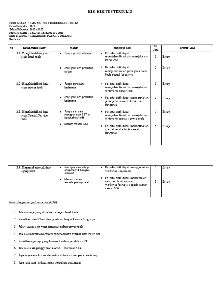 Kisi Kisi Soal Pdo | PDF | Komputer
