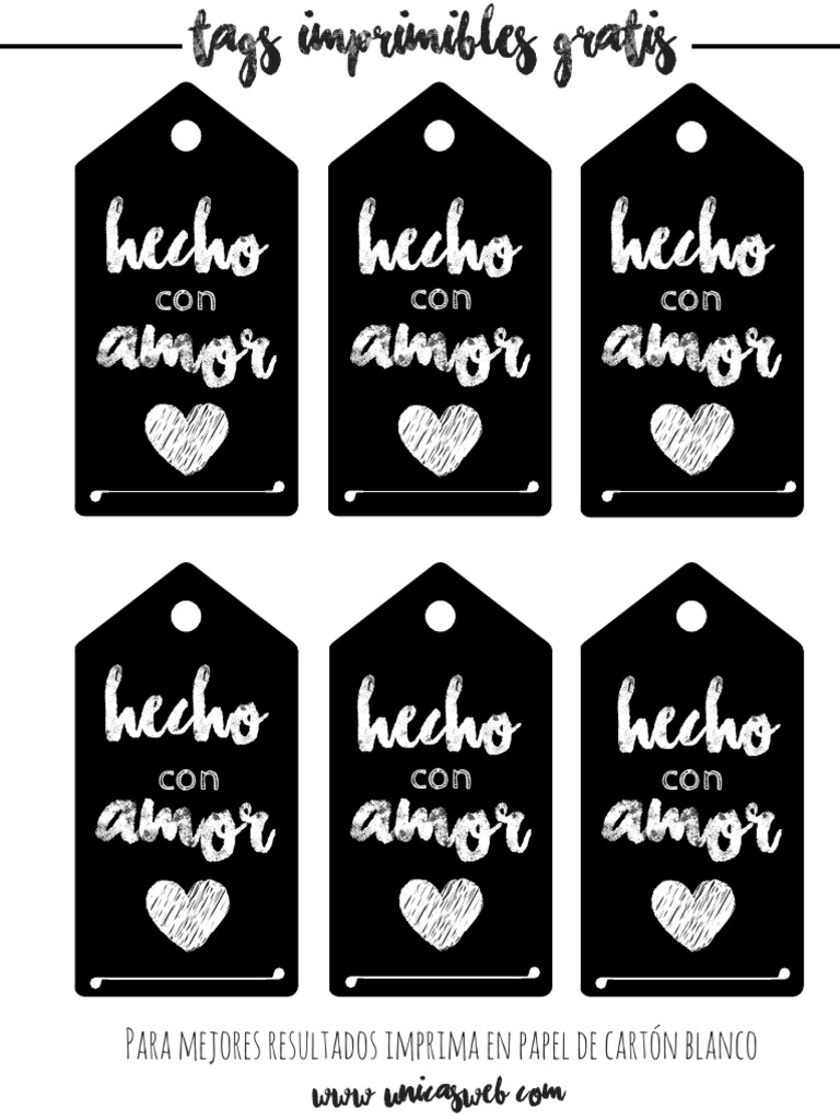 Tags Imprimibles Gratis | PDF