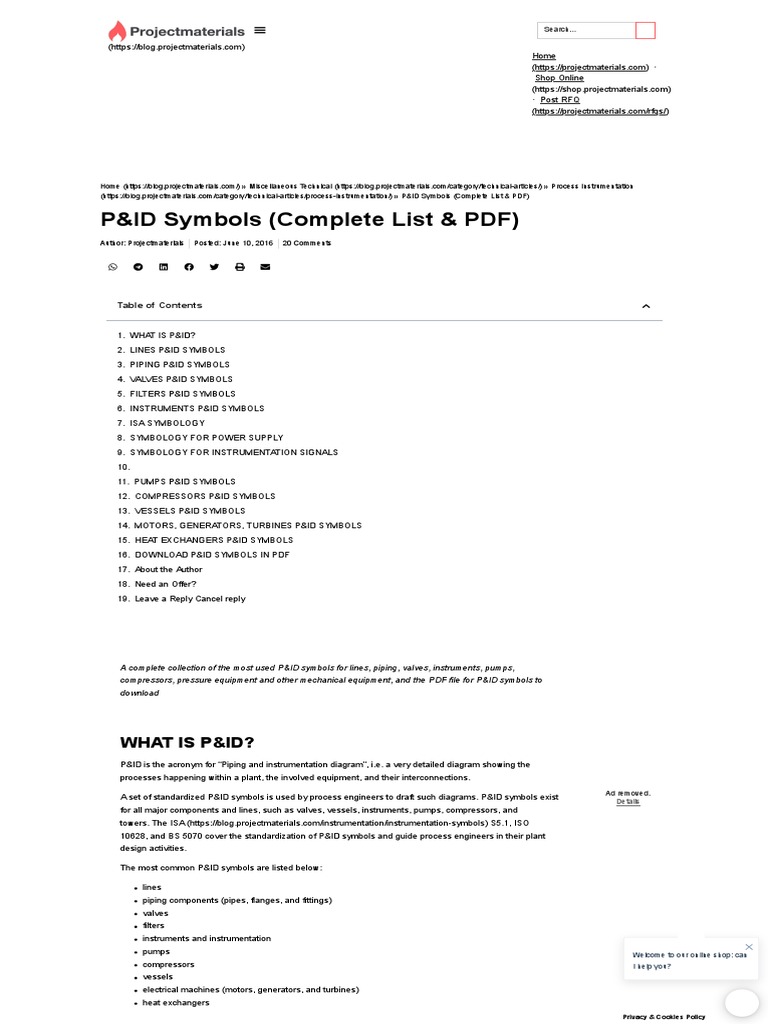 P&ID Symbols (Complete List & PDF | PDF