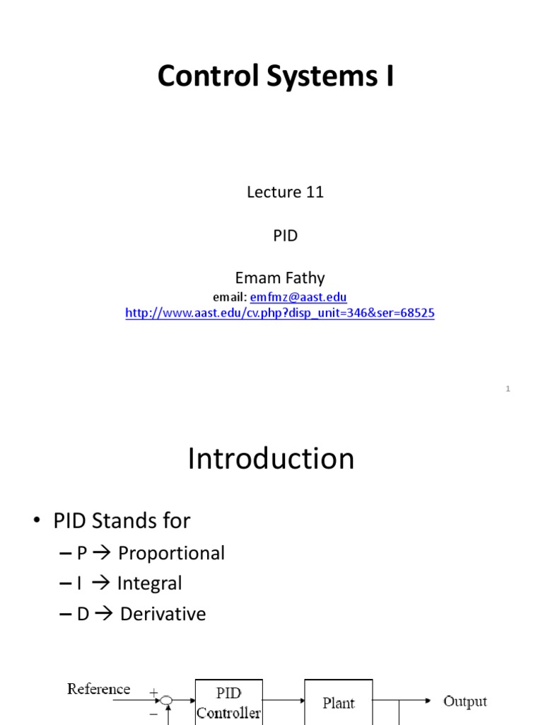 Control Systems 1 Pdf Control Theory Systems Science 0751