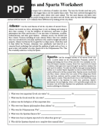 Life in Athens vs. Sparta | PDF | Sparta | Ancient Greece