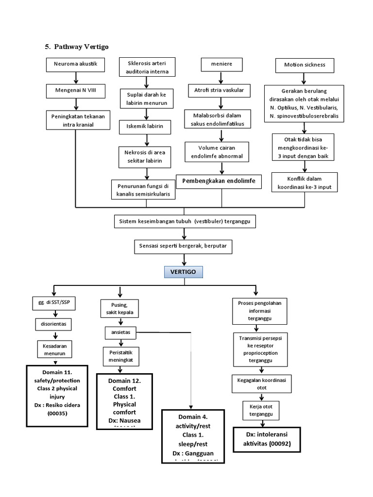 Pathway Patofisiologi Vertigo | PDF