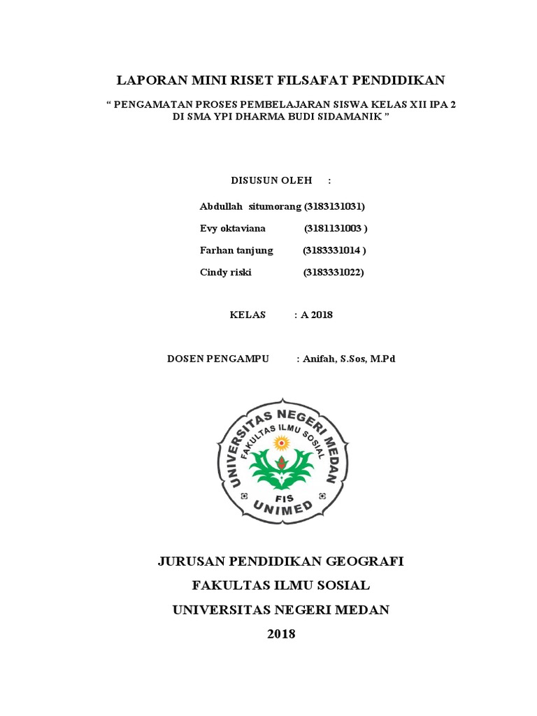 Mini Riset Filsafat Pendidikan | PDF | Karier & Perkembangan