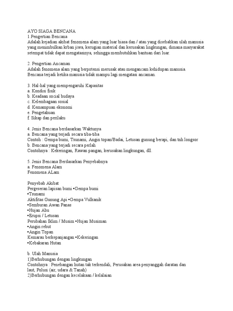 Ayo Siaga Bencana | PDF