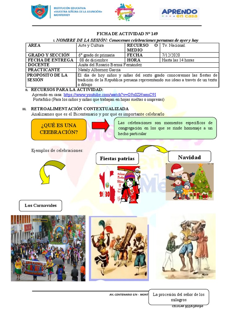 FICHA DE ACTIVIDAD #Arte | Descargar gratis PDF | Evento festivo ...