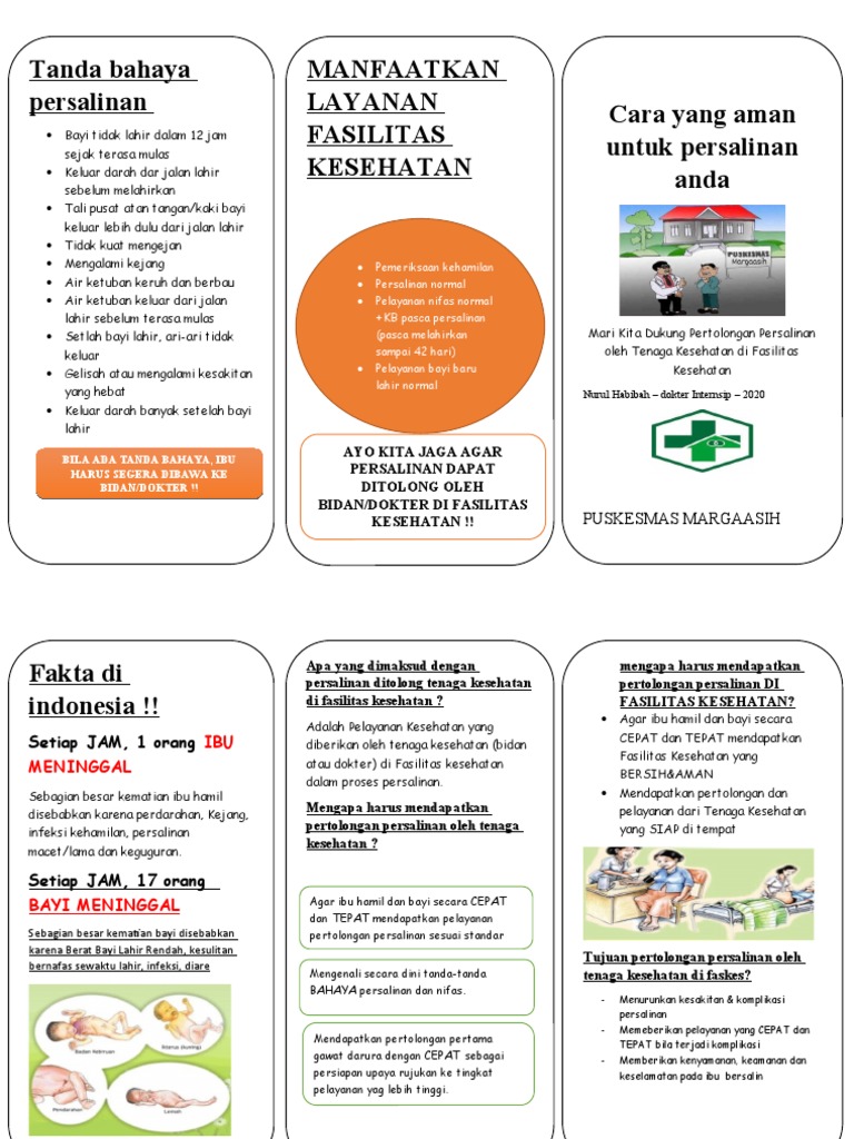 Leaflet Persalinan Oleh Nakes | PDF