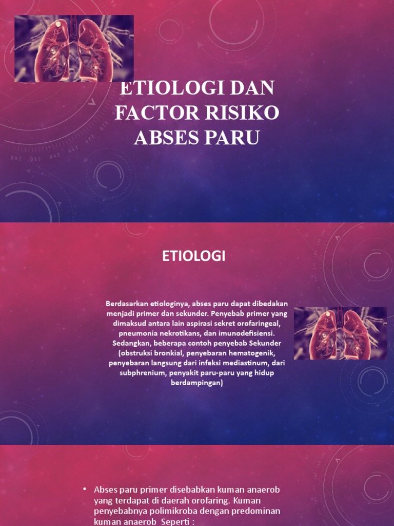 Etiologi Dan Factor Risiko Abses Paru | PDF