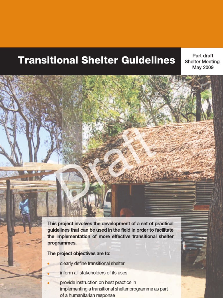 Transitional Shelter Guidelines Overview | PDF | Reuse | International ...