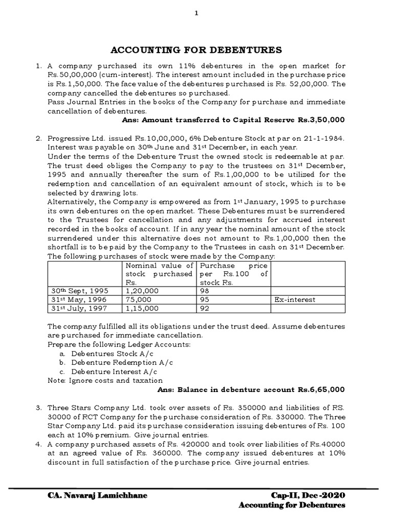 5 Debenture Material3619080524732228932 | PDF | Equity (Finance) | Dividend