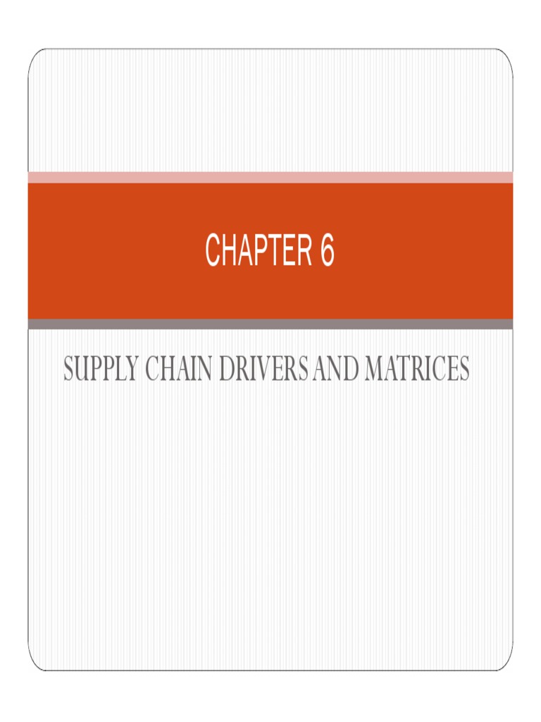 CHAPTER 6-Suppply Chain Drivers | PDF | Supply Chain | Inventory