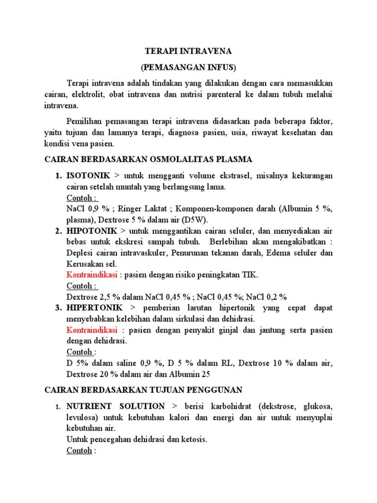 Terapi Intravena | PDF