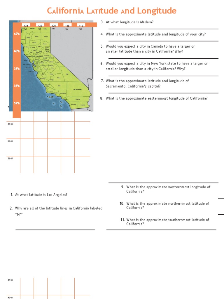 California Latitude and Longitude Guide | PDF | History