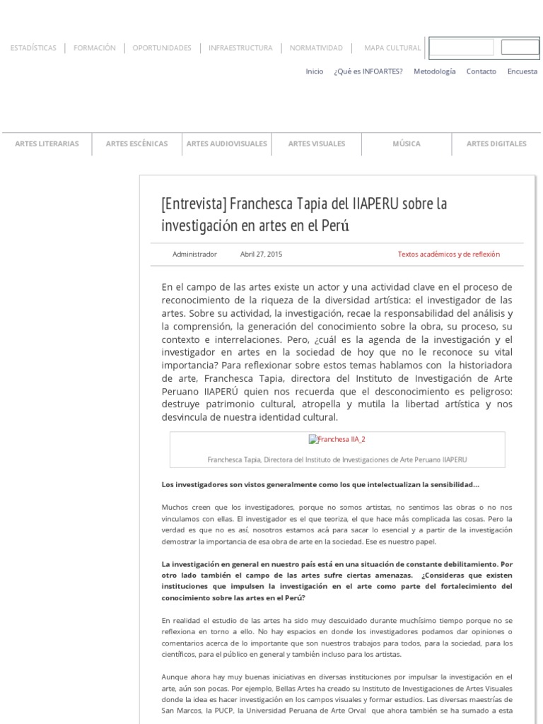Entrevista A Francesca Tapia | PDF | Perú | Conocimiento
