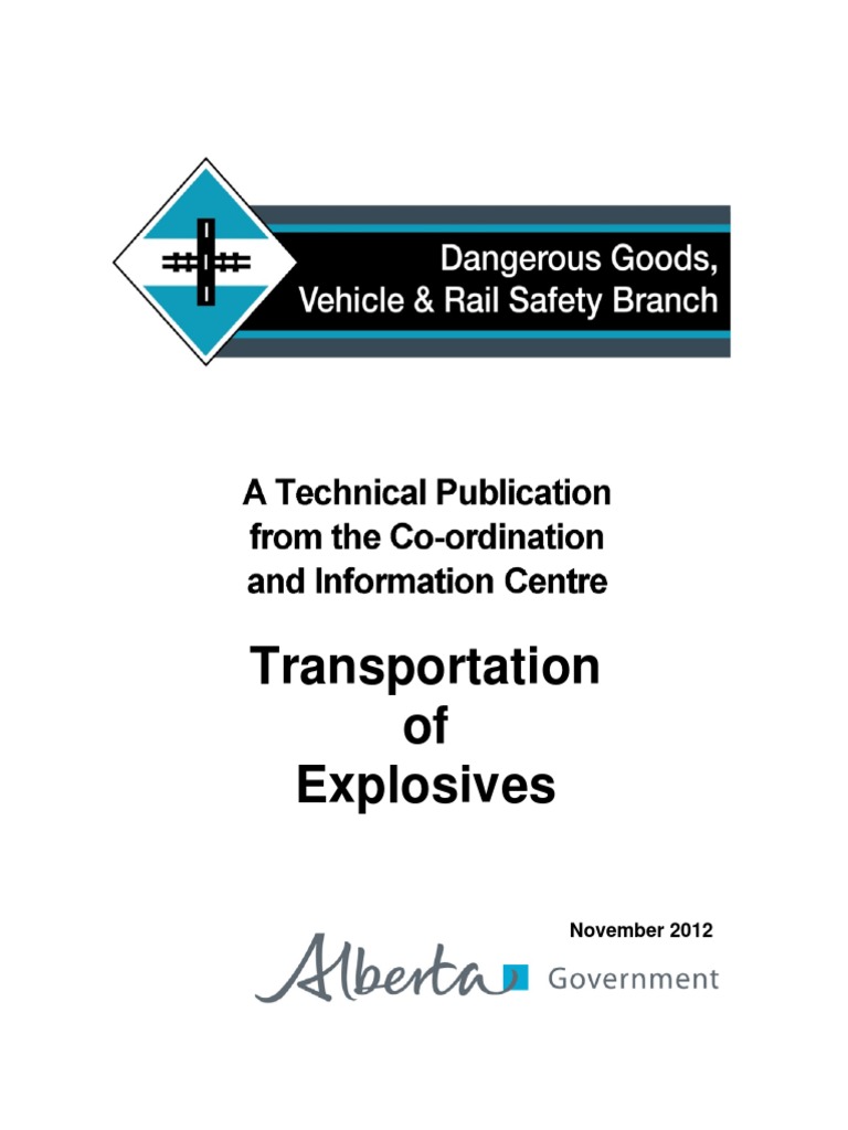 Transportation of Dangerous Goods Explosives UN Classification | PDF ...