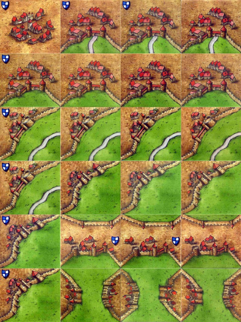 Boardgame - Carcassonne (All Tiles and Components of The Game Ready To ...