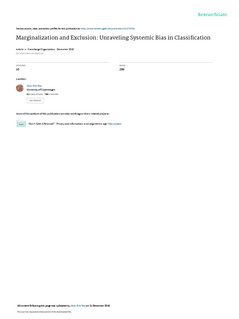 Marginalization and Exclusion | PDF | Logic | Knowledge