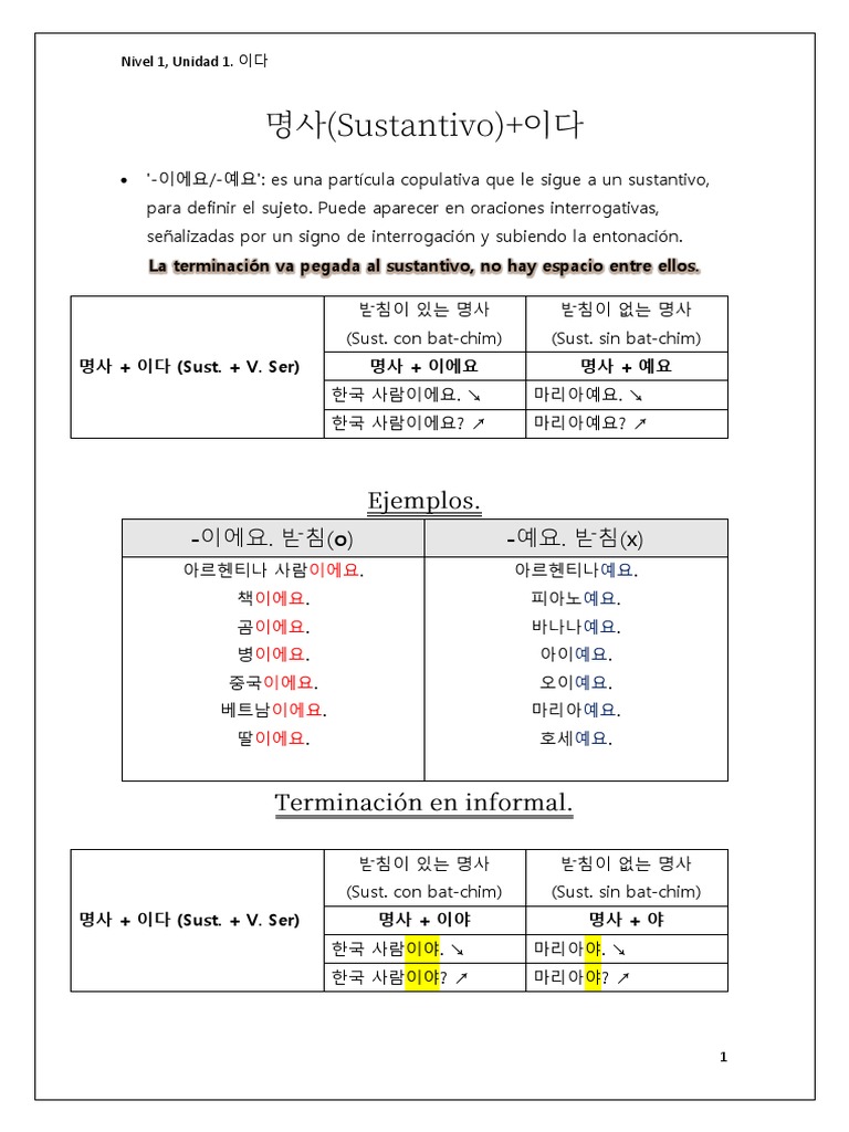 Particulas Coreanas | PDF