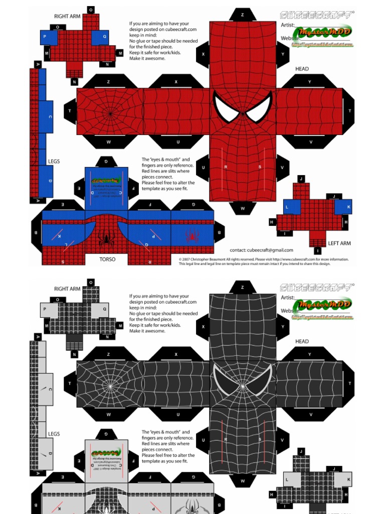 Spider Man Papercraft Toy Paper Craft | PDF