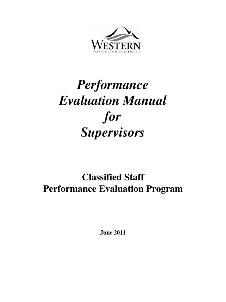 Performance Evaluation Manual For Supervisors | PDF | Performance ...