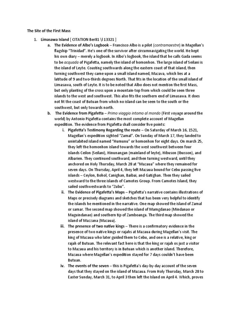 Midterm The Site of The First Mass | PDF | Philippines