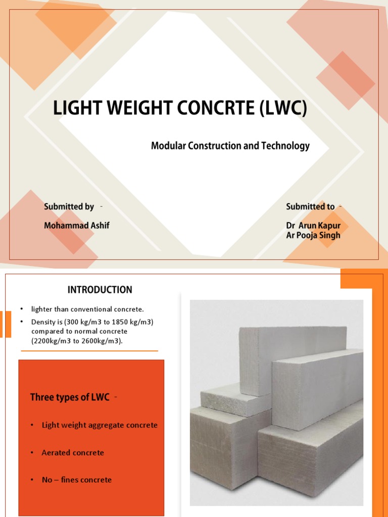 Lightweight Concrete Overview and Benefits | PDF | Construction ...