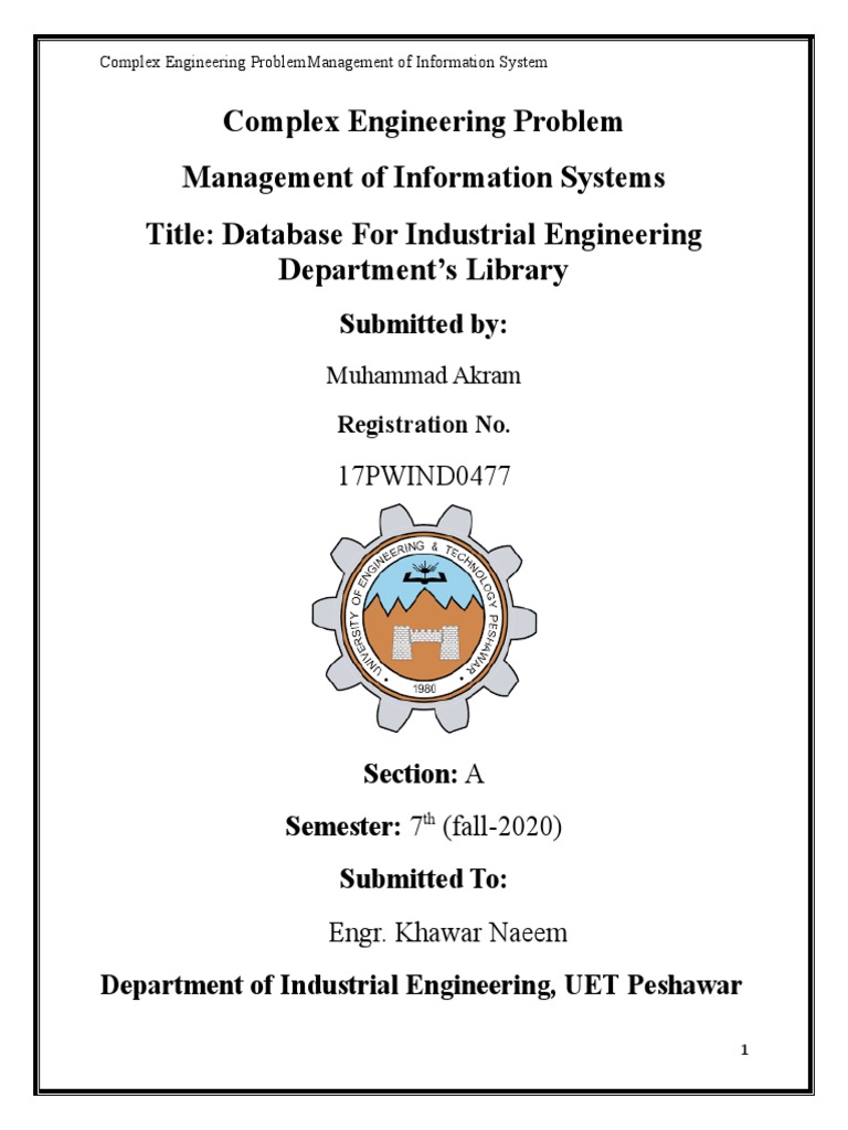 Complex Engineering Problem | PDF | Libraries | Databases