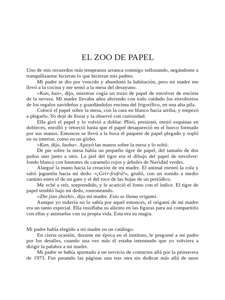 El Zoo de Papel - Ken Liu | PDF | Business