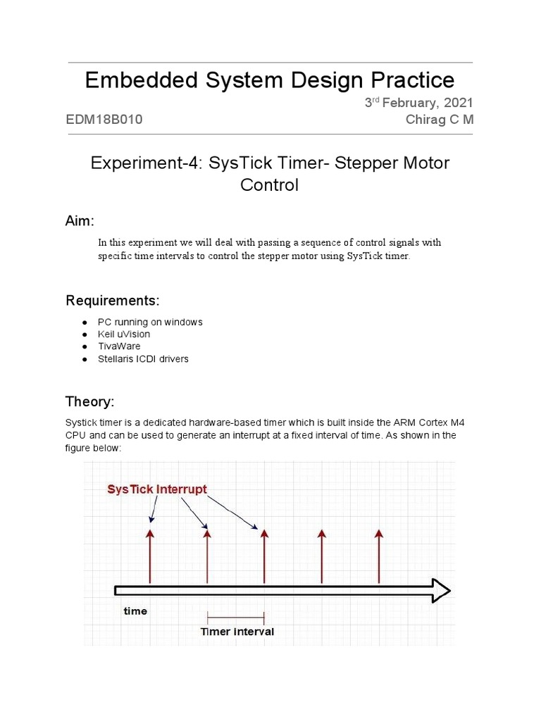 EDM18B010 - Expt4-Embedded System Design Practice | PDF | Electric Motor | Computer Science