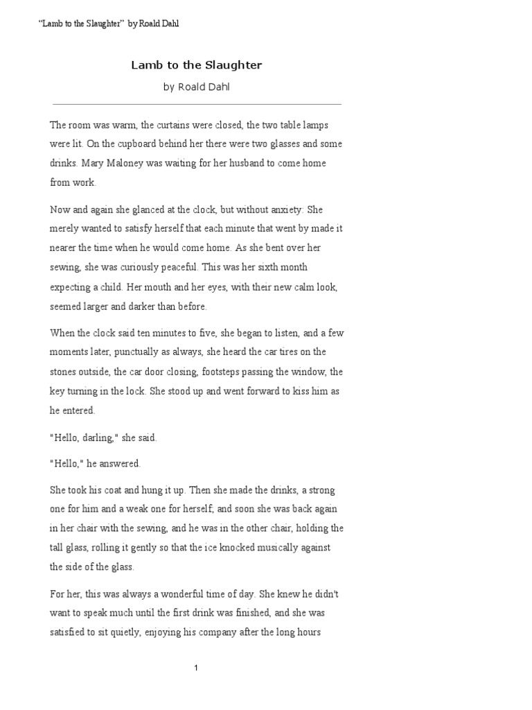 Lamb To The Slaughter | PDF