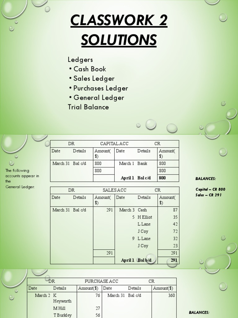 Ledger Account Overview and Trial Balance | PDF | Banking | Liability ...