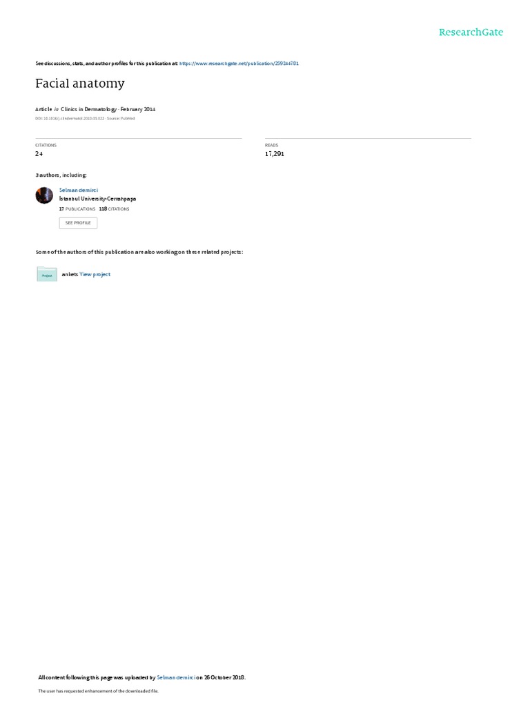 Facial Anatomy | PDF | Human Nose | Common Carotid Artery