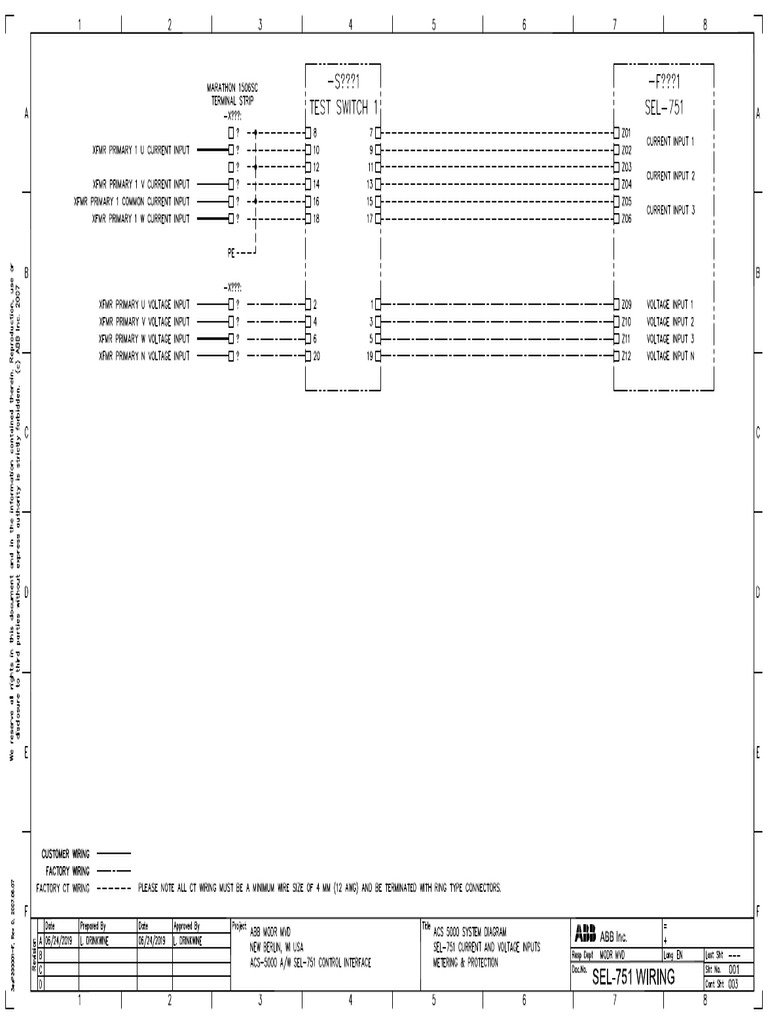 SEL 751 Wiring | PDF