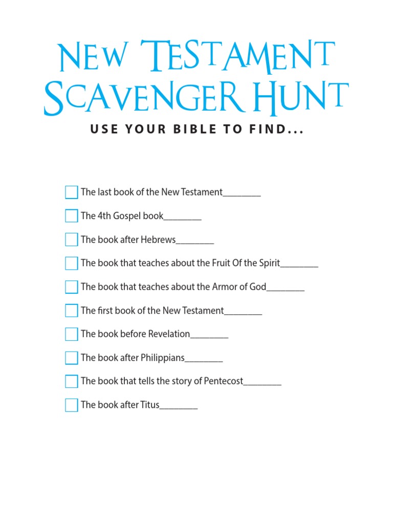 New Testament Scavenger Hunt Guide | PDF