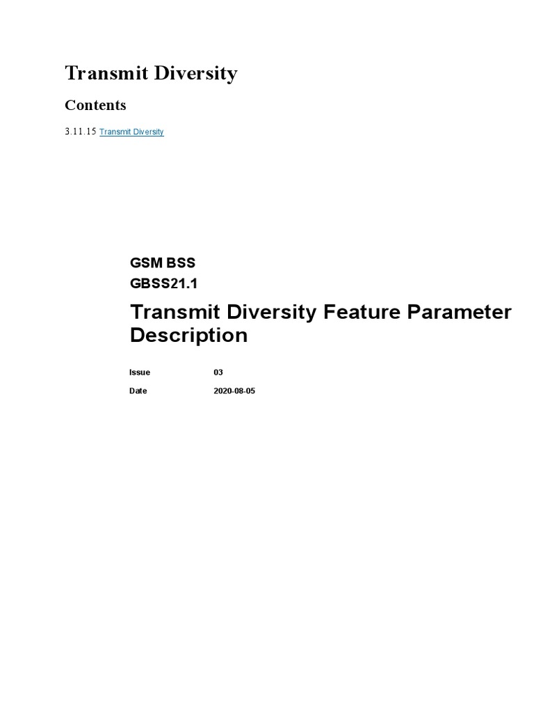 GBSS Feature Documentation GBSS21.1 - 08 20210309225114 | PDF | Radio ...