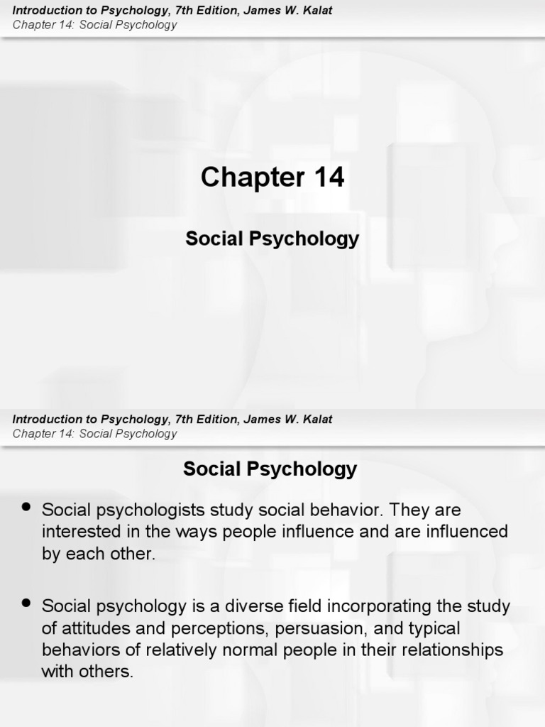 Chapter 14: Social Psychology | PDF | Social Psychology | Attitude ...