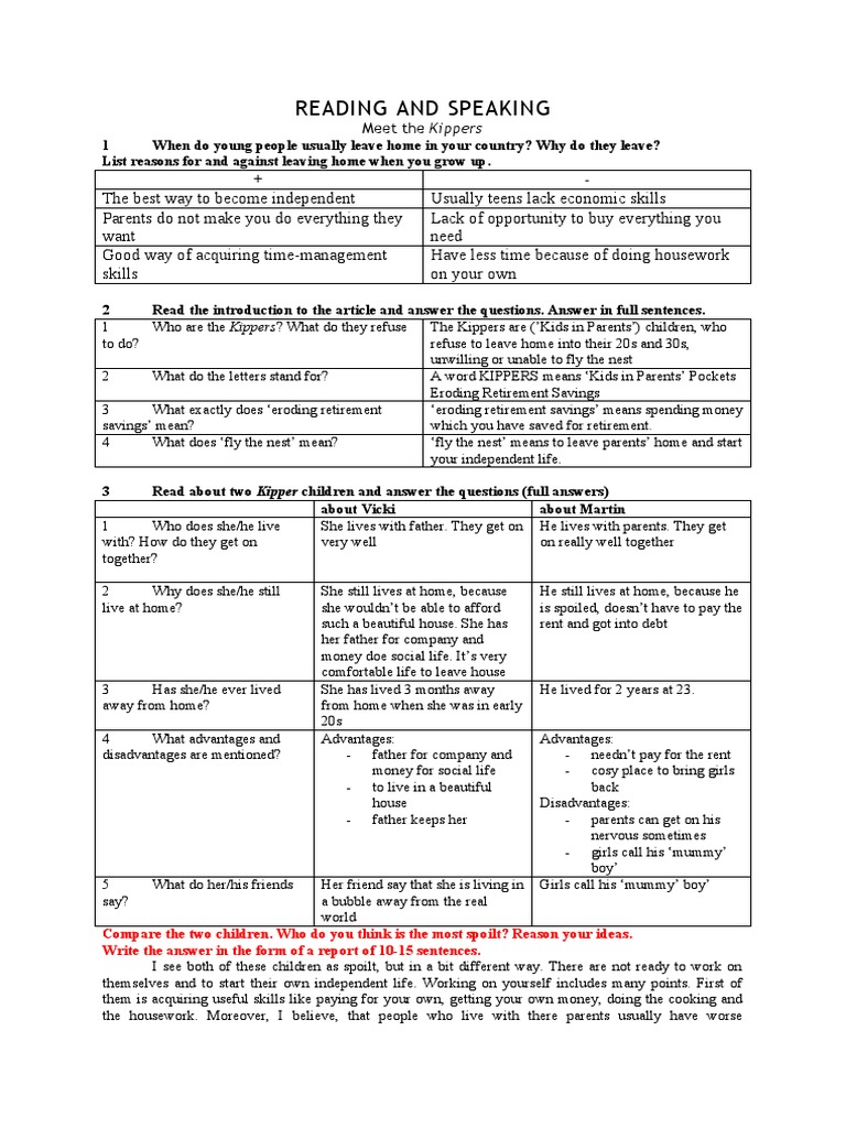 Reading and Speaking | PDF