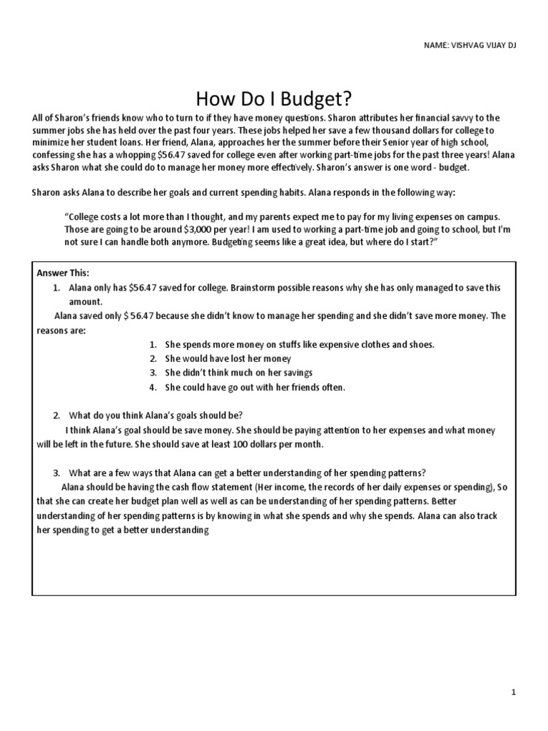 Budgeting Strategies for Alana's Savings | PDF | Budget | Economies