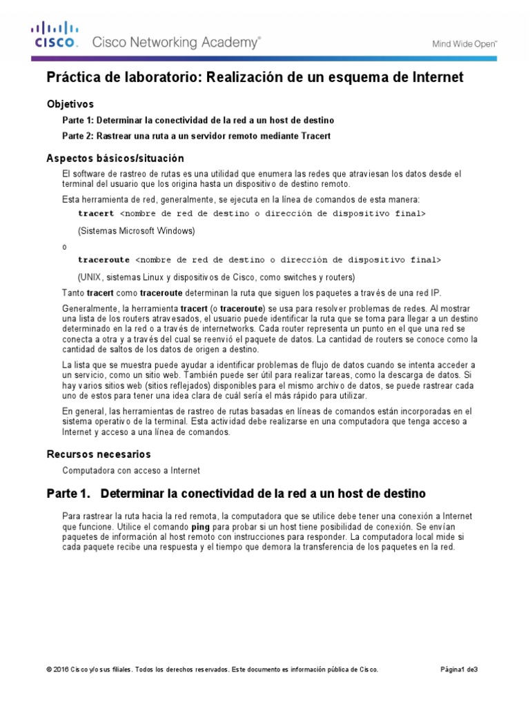 1.1.1.9 Lab - Mapping The Internet (Jared Díaz Ibarra) | PDF | Enrutador (Computación ...