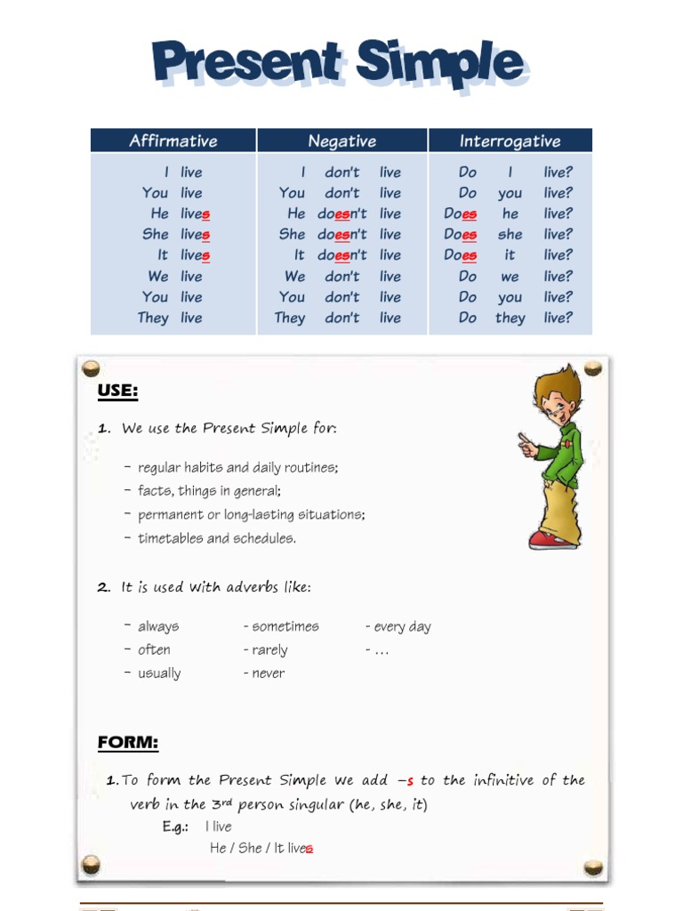 Present Simple-Ficha 1 | PDF | Verb | Morphology