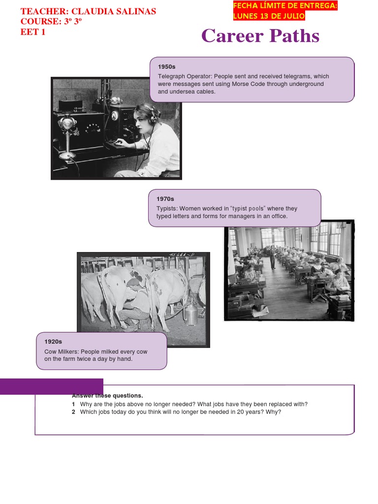 Worksheet #3 - Jobs (2ND Part) - Teacher - Claudia - Salinas - 3º3º ...