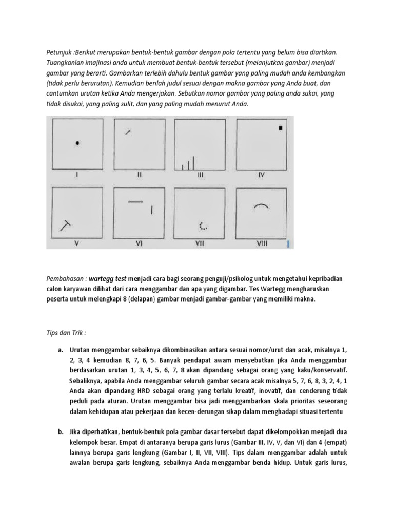Contoh Wartegg Test | PDF