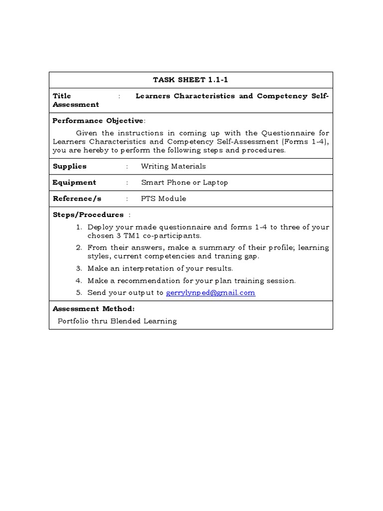 Task Sheet 1.1 1 | PDF | Career & Growth | Business