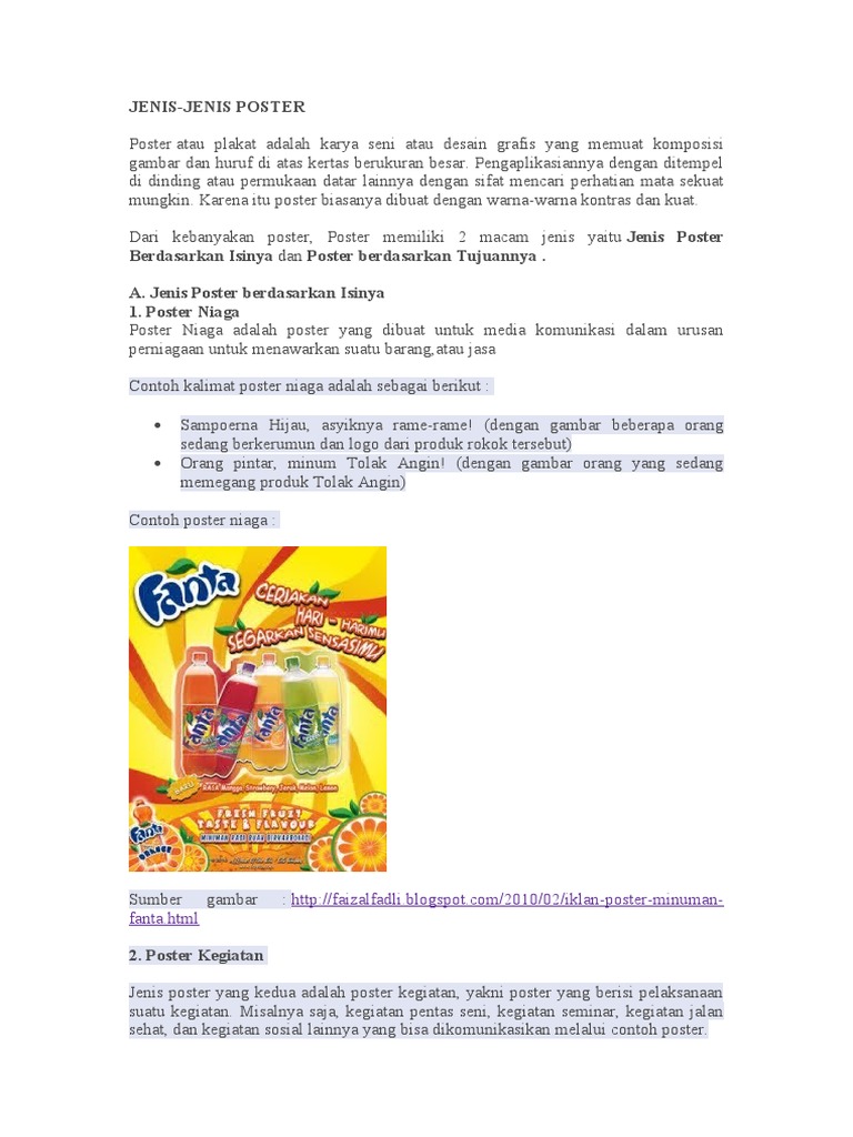 Jenis-Jenis Poster | PDF