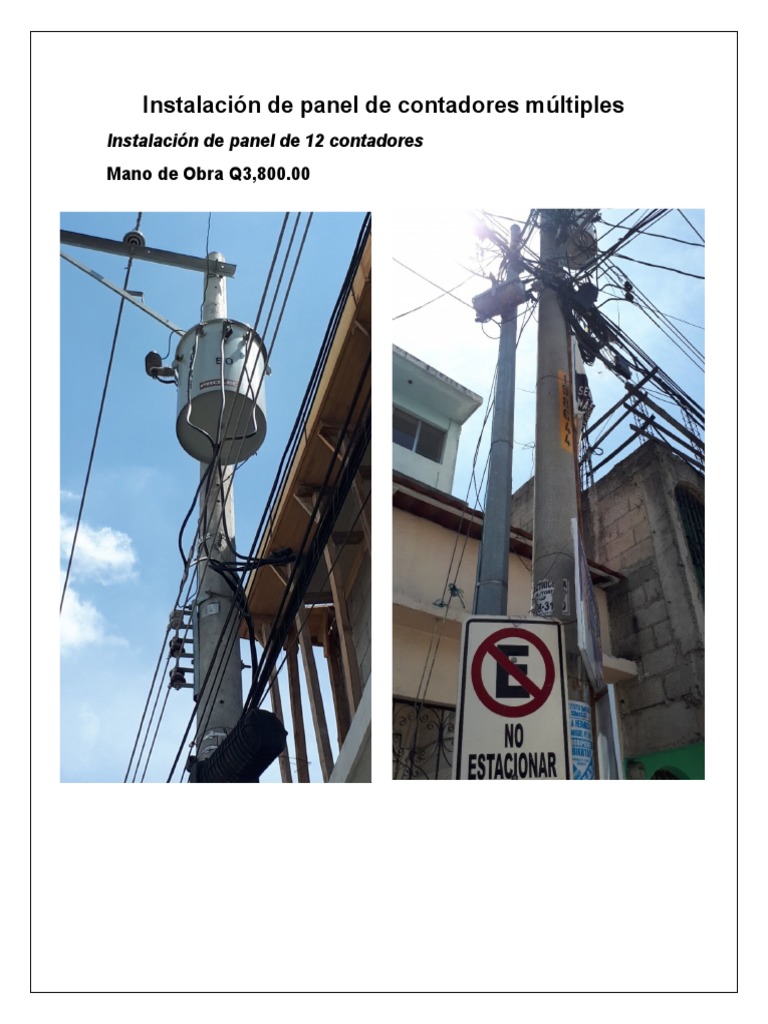 Instalación de Panel de Contadores Múltiples | PDF