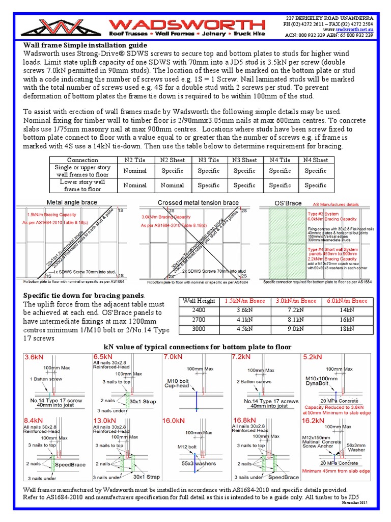 Wall Frame Simple Installation Guide | PDF | Wall | Lumber
