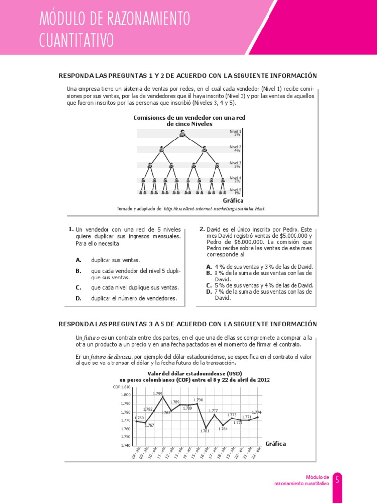 Cuadernillo de Preguntas Razonamiento Cuantitativo Tyt Aprendices | PDF ...