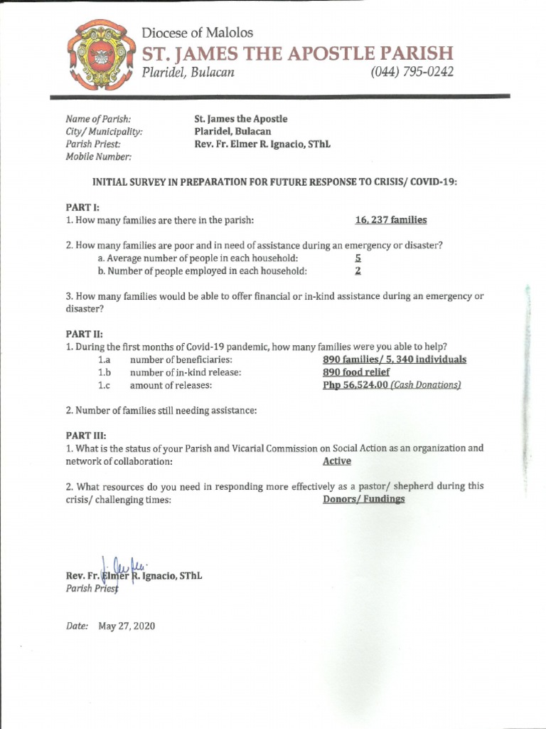 Initial Report - St. James Plaridel | PDF