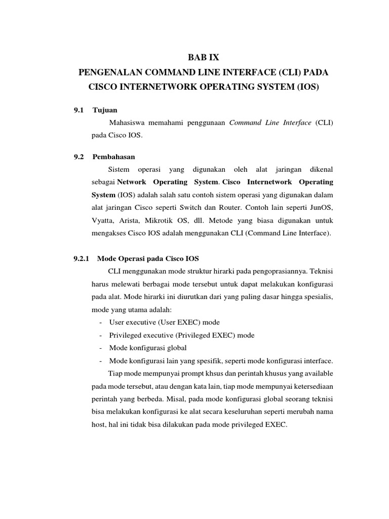 Pengenalan CLI Cisco IOS | PDF